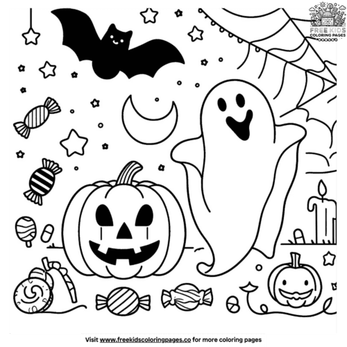 Vibrant October Halloween Coloring Pages
