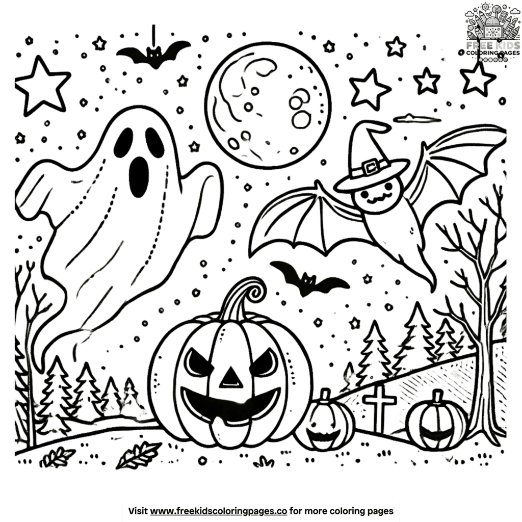 Festive October Halloween Coloring Pages