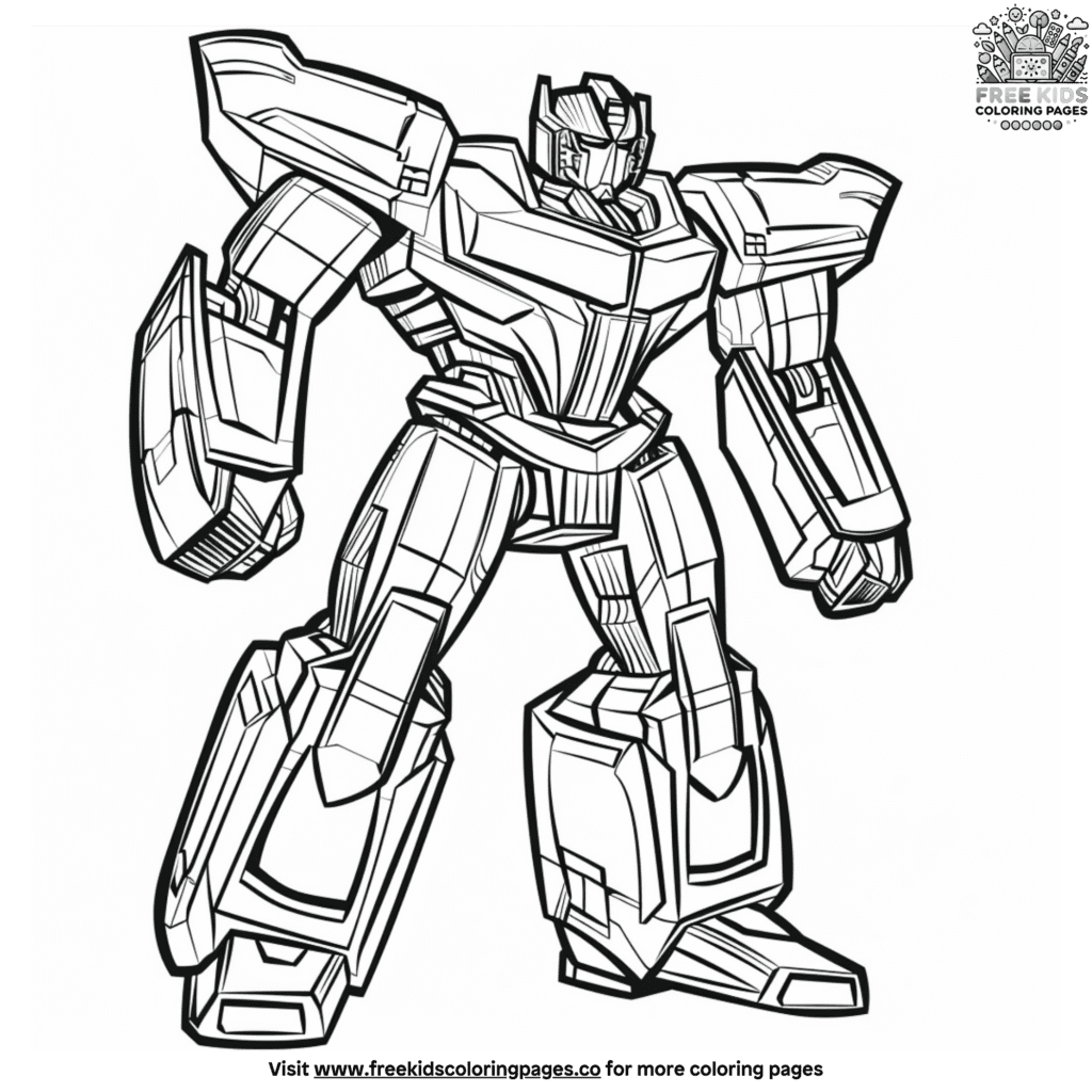 Bold Megatron Transformer Coloring Pages
