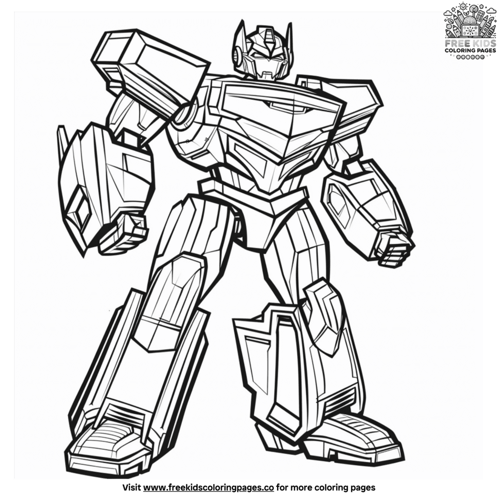 Strong Megatron Transformer Coloring Pages