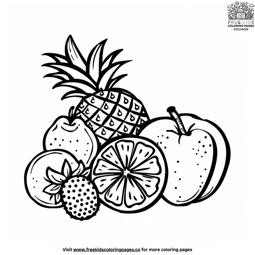 Fruit Group Coloring Pages