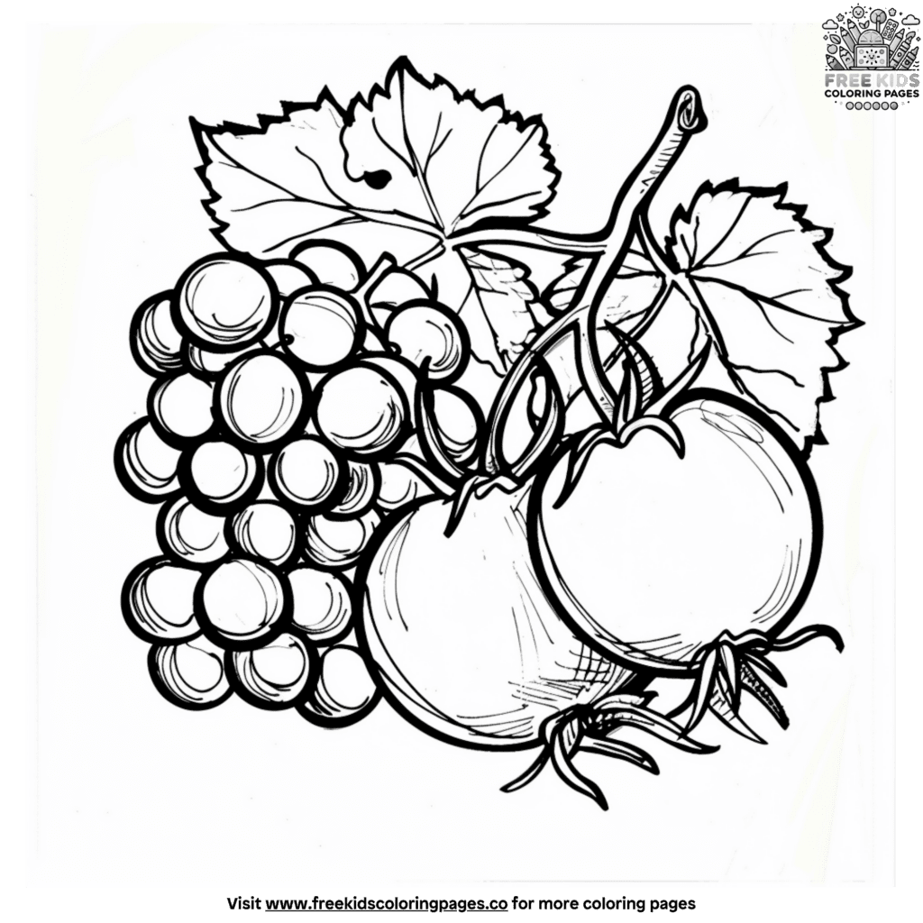 Fruit And Veggie Coloring Pages: Learn While You Color