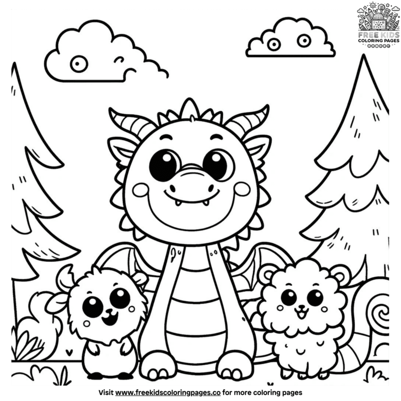 Calm Dragon Coloring Pages
