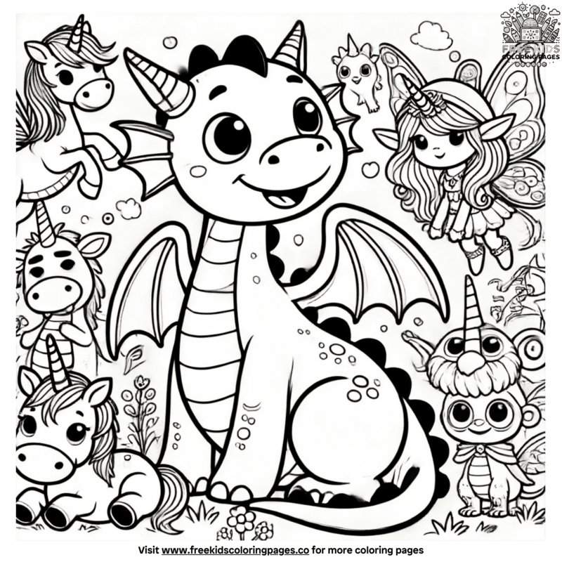 25+ Enchanting Dragon Coloring Pages