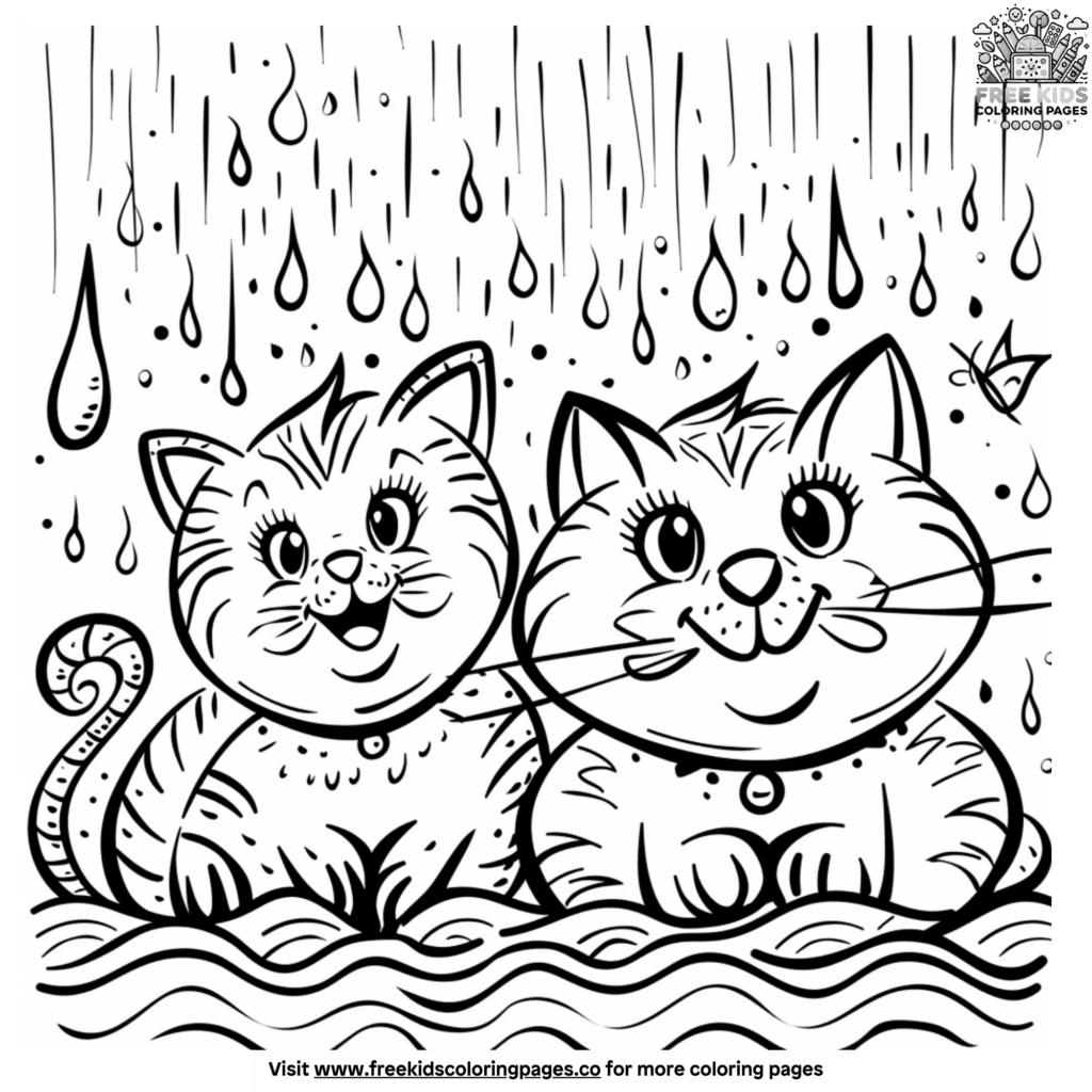 Funny Cat Coloring Pages