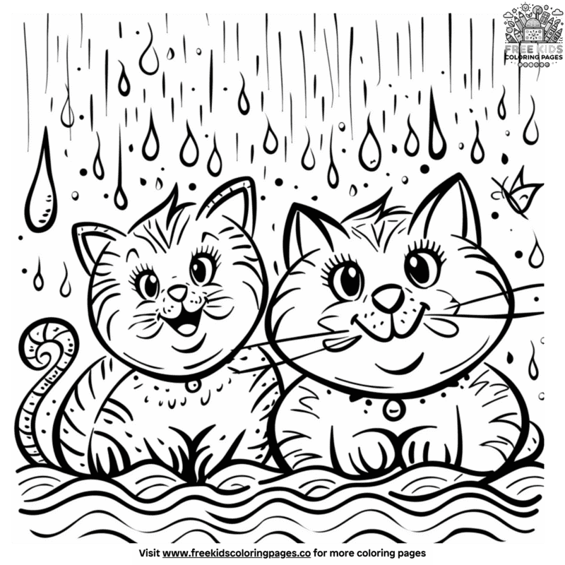 Funny Cat Coloring Pages