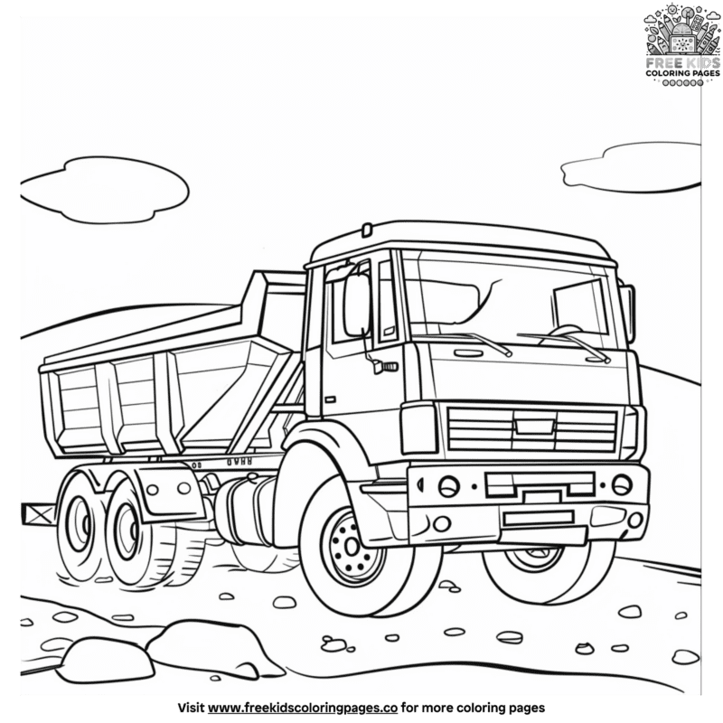 Giant Big Truck Coloring Pages: Captivating For Young Artists