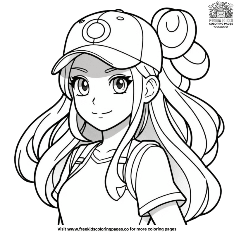 Girl Pokémon Trainer Coloring Pages