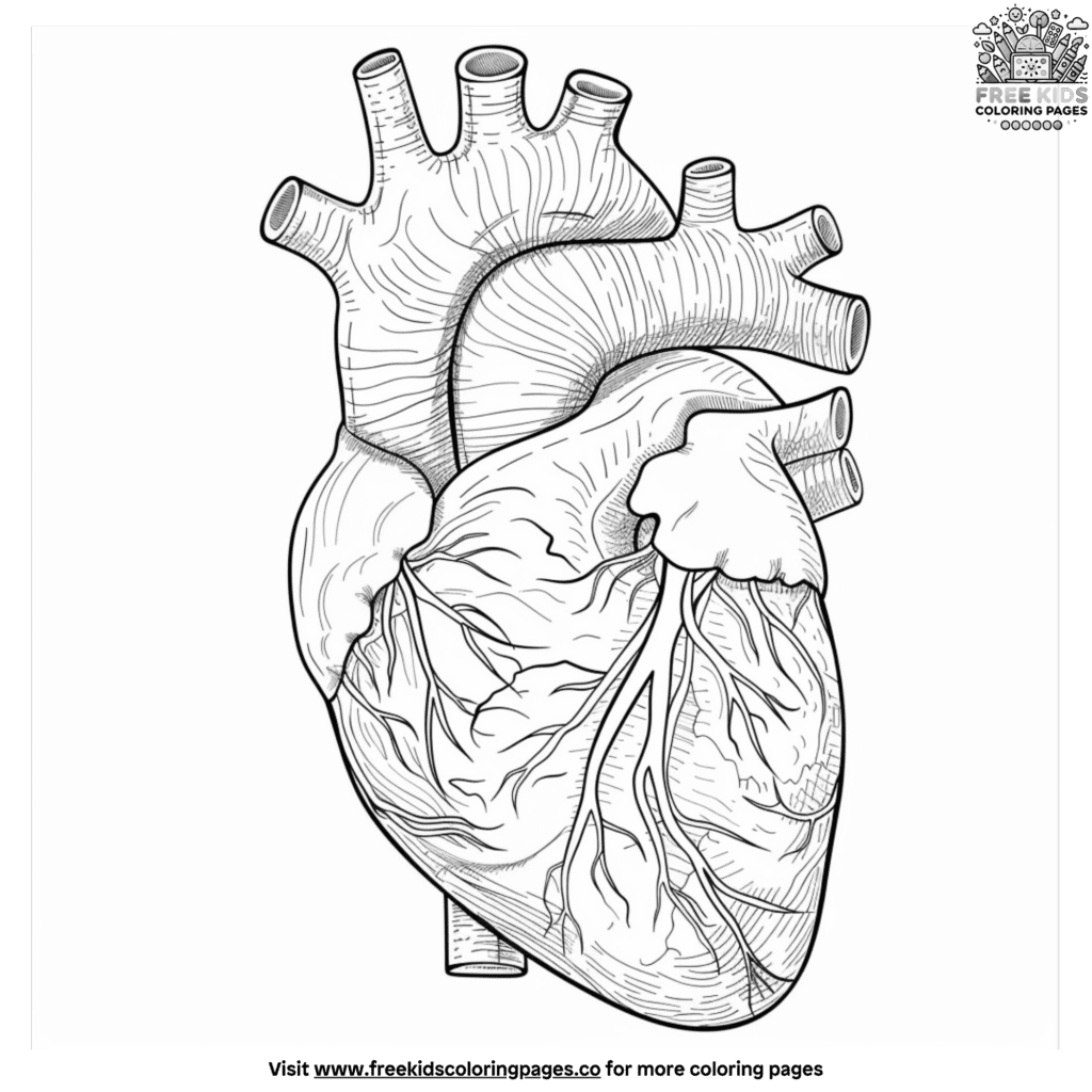 Human Heart Coloring Pages: Learn Anatomy Through Coloring