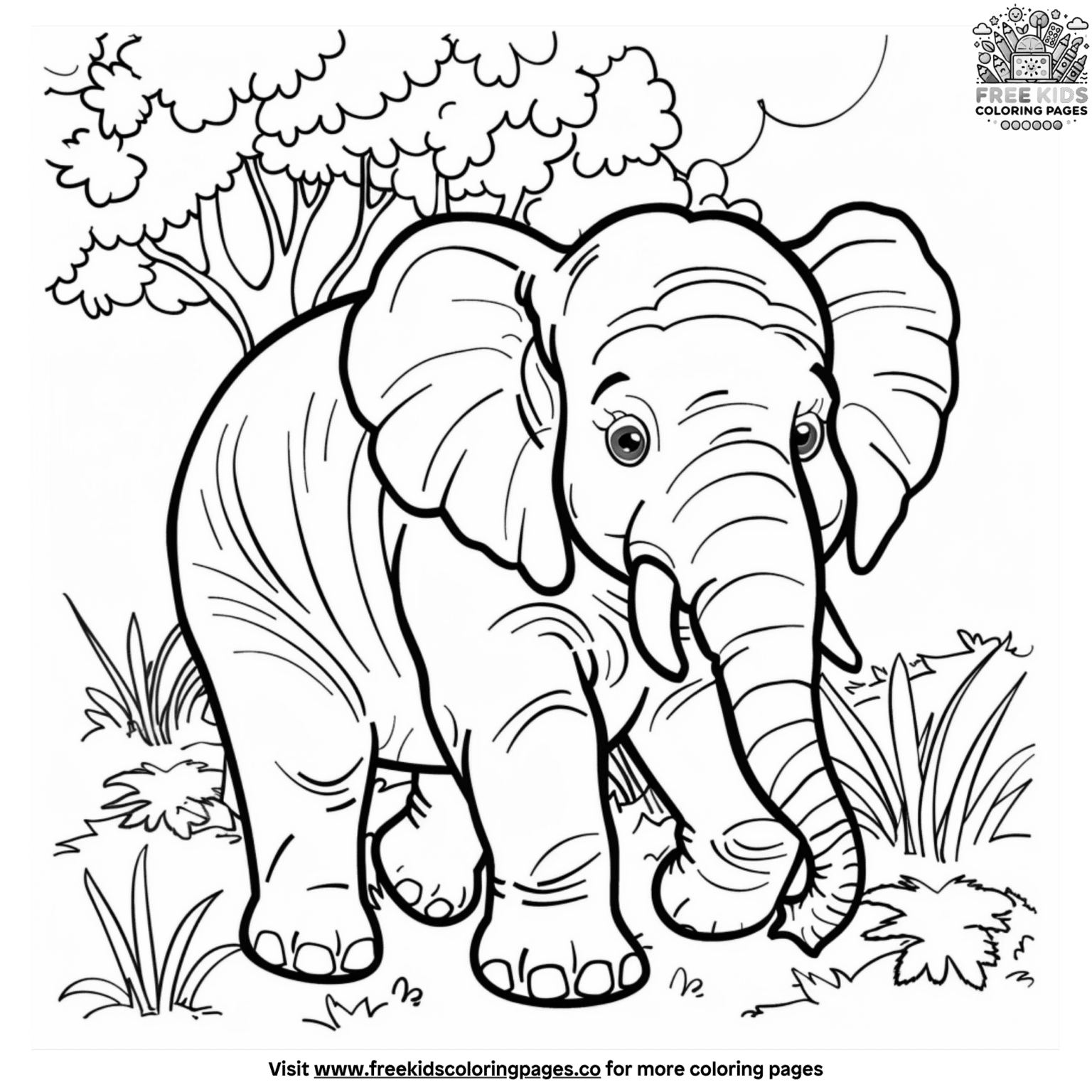 Complex Detailed Elephant Coloring Pages