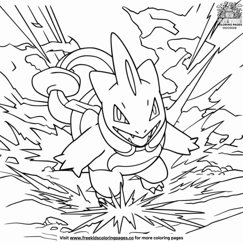 Exciting Battle-Themed Pokémon Coloring Pages For Kids