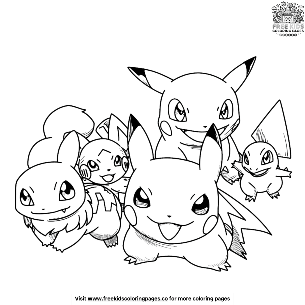 Exciting Battle-Themed Pokémon Coloring Pages For Kids