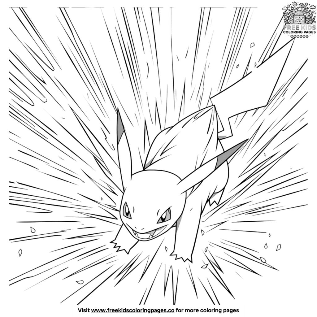 Battle-Themed Pokémon Coloring Pages