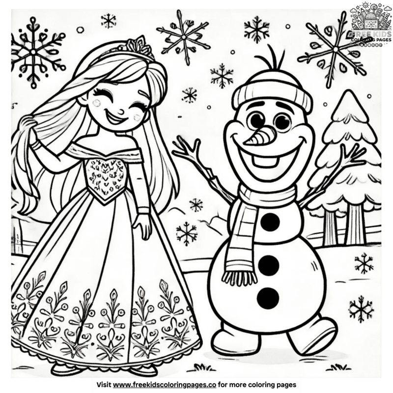 Magical Disney Frozen Coloring Pages