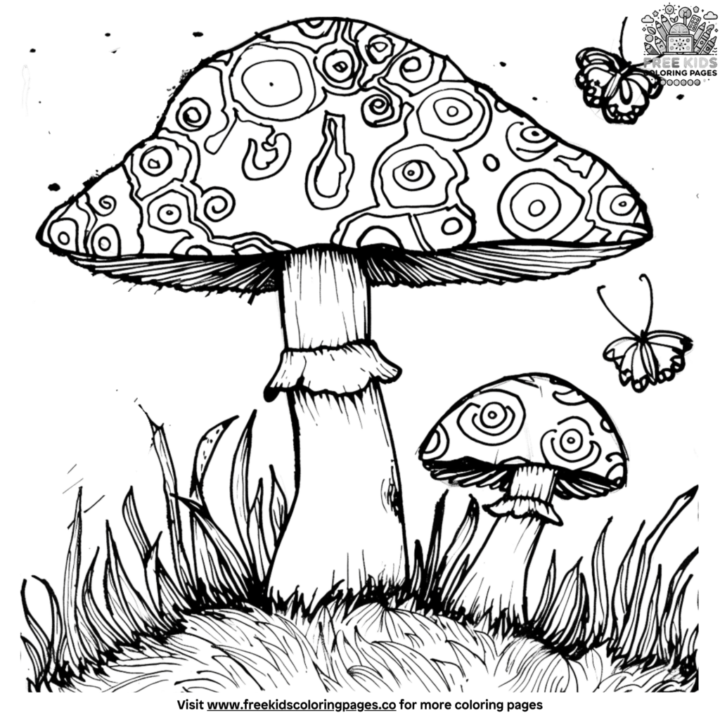 Fun Magical Mushroom Coloring Pages