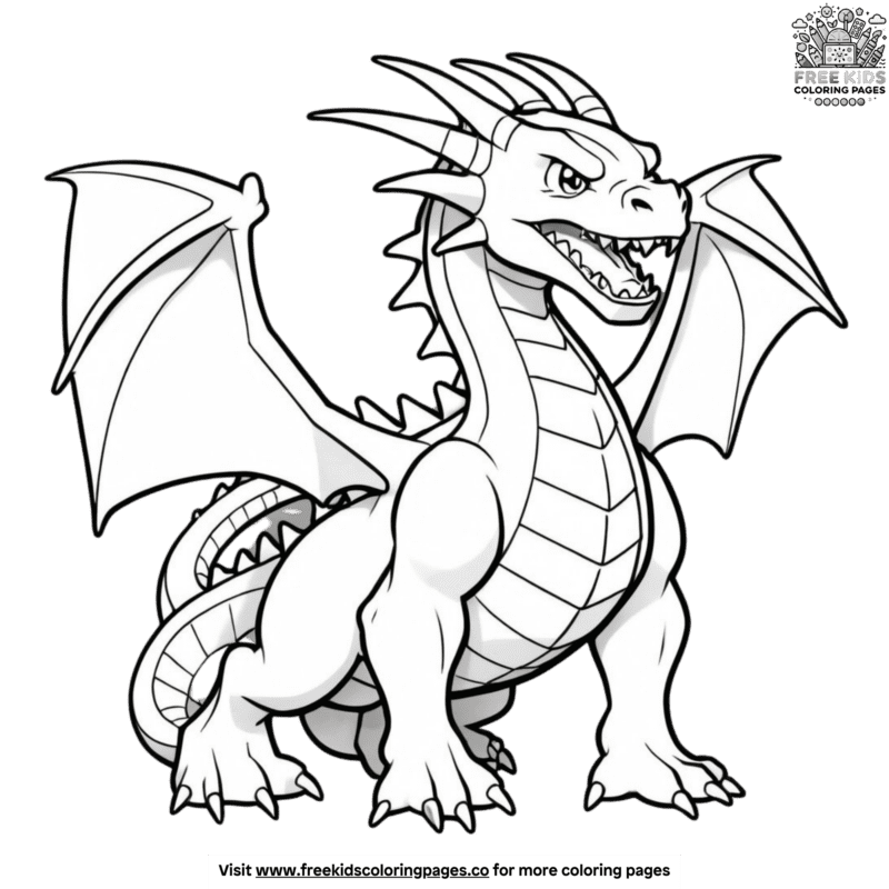 25+ Enchanting Dragon Coloring Pages