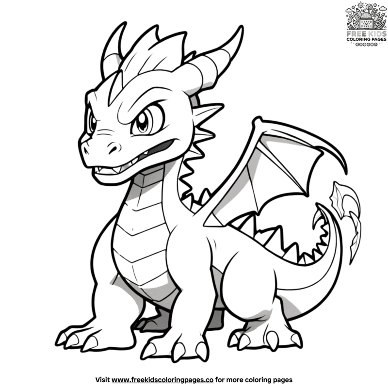 25+ Enchanting Dragon Coloring Pages