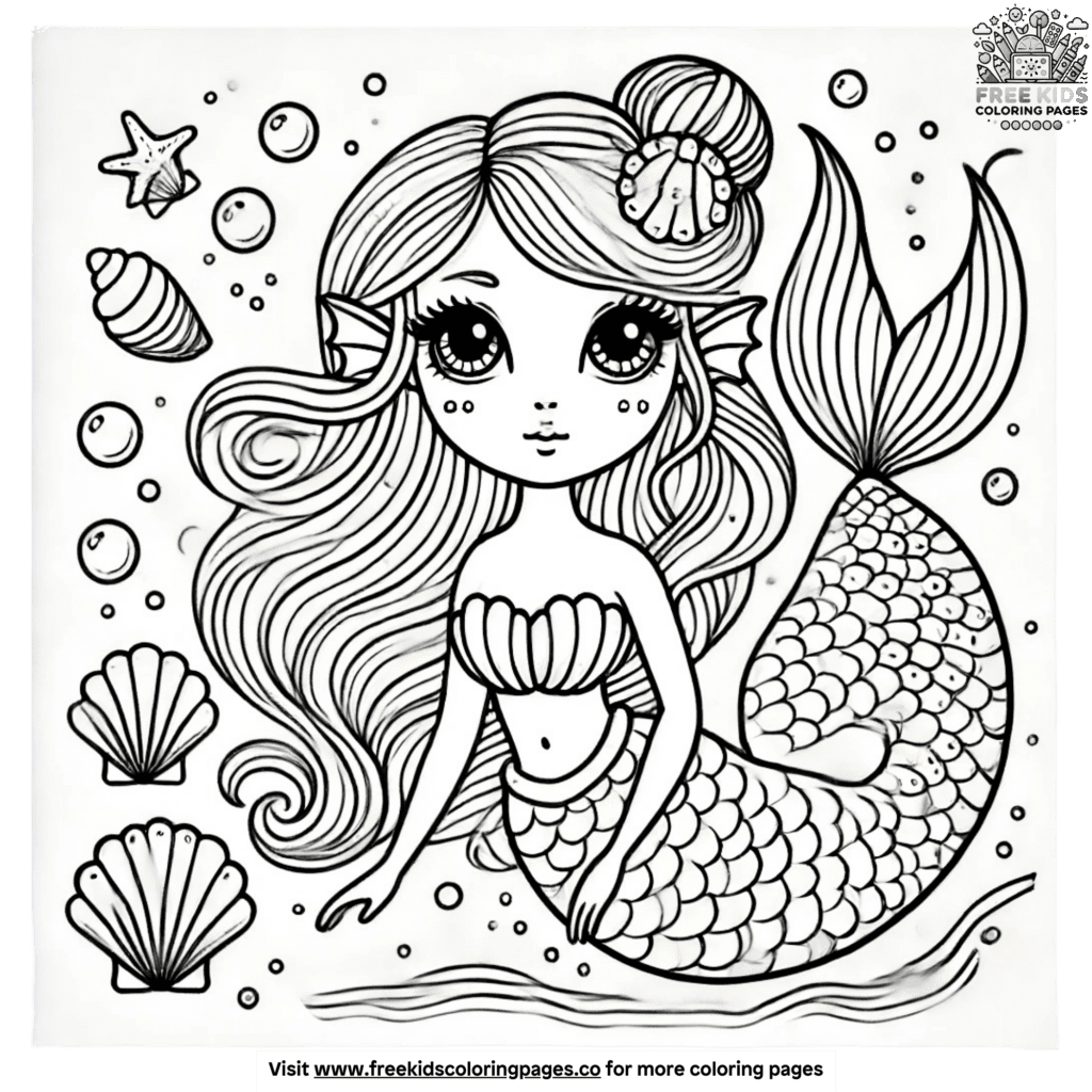 25+ Enchanting Mermaid Coloring Pages For Kids