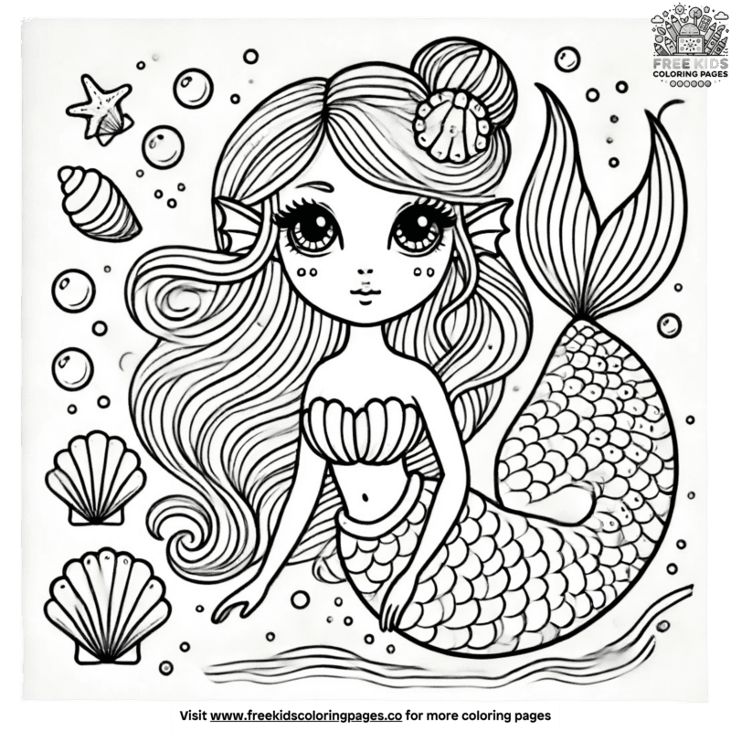 25+ Enchanting Mermaid Coloring Pages For Kids