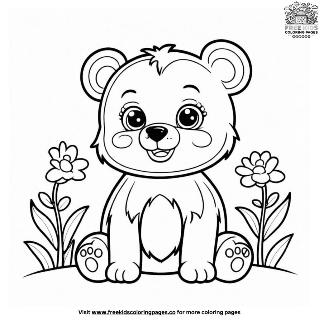 Fun Bear Cub Coloring Pages: Joy For Young Artists