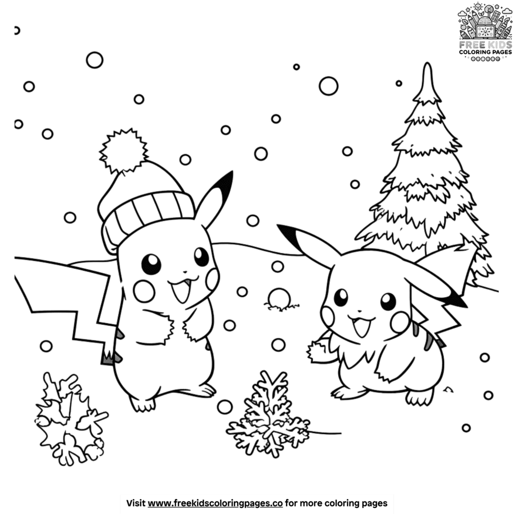 Pokémon Winter Coloring Pages