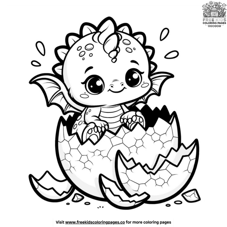 Precious Baby Dragon Coloring Pages