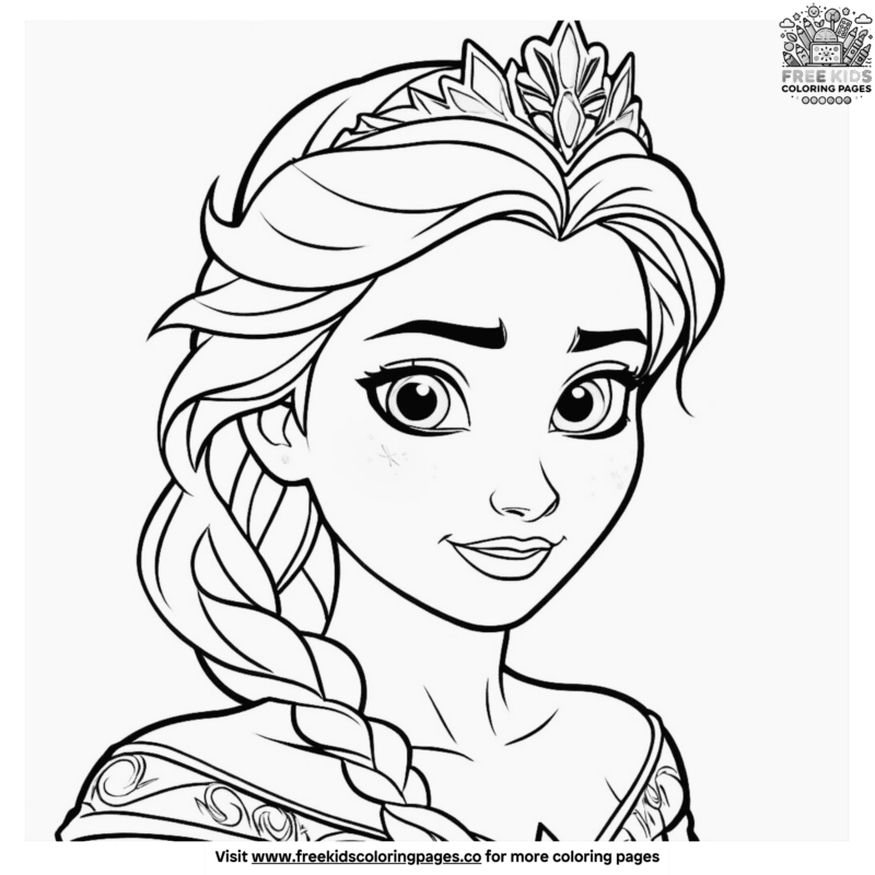 Printable Elsa Frozen Coloring Pages