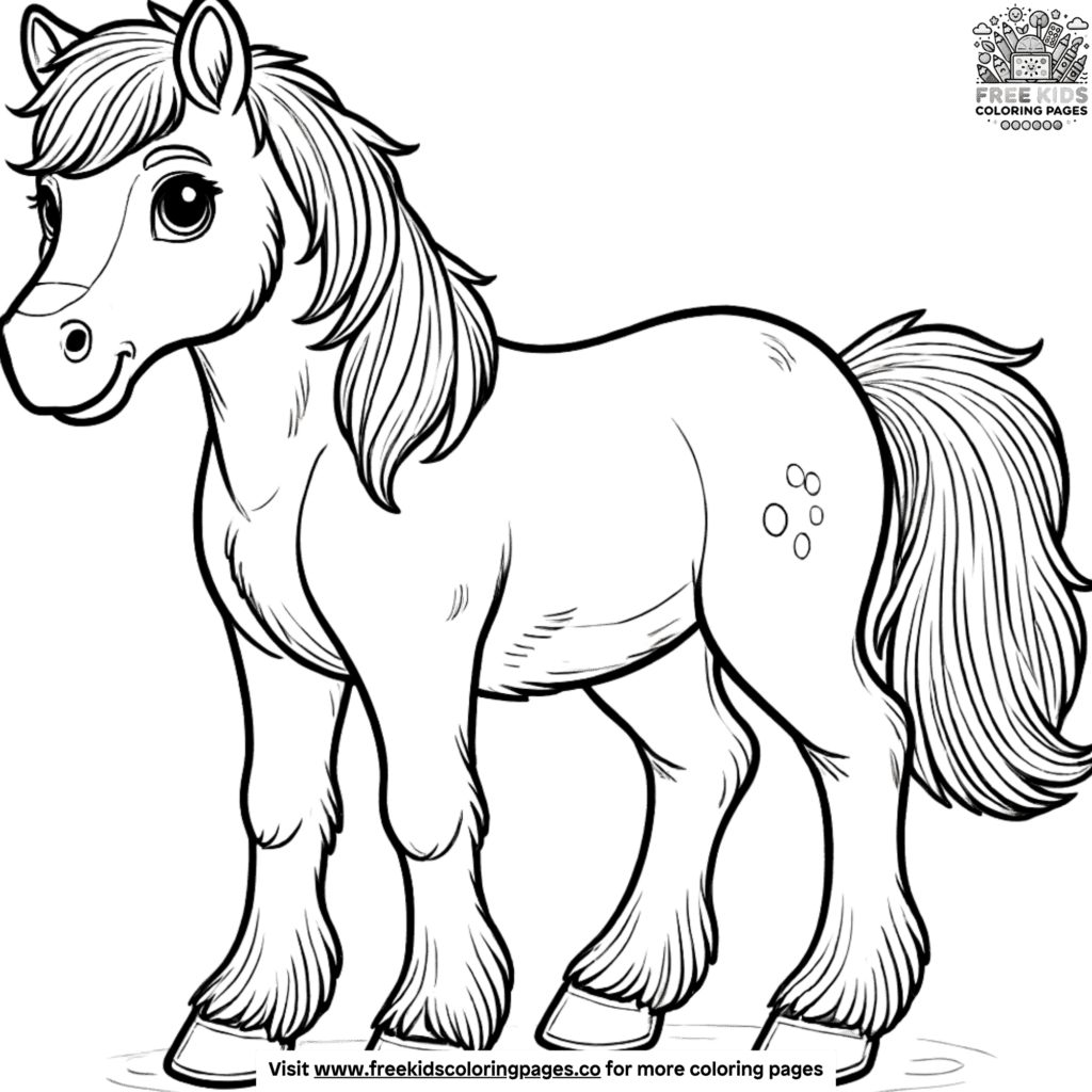 Lifelike Horse Coloring Pages