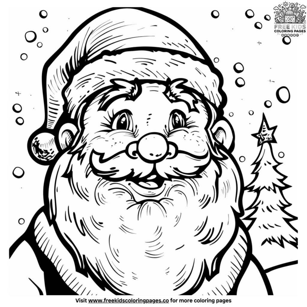 Festive Santa Christmas Coloring Pages For The Holiday Season