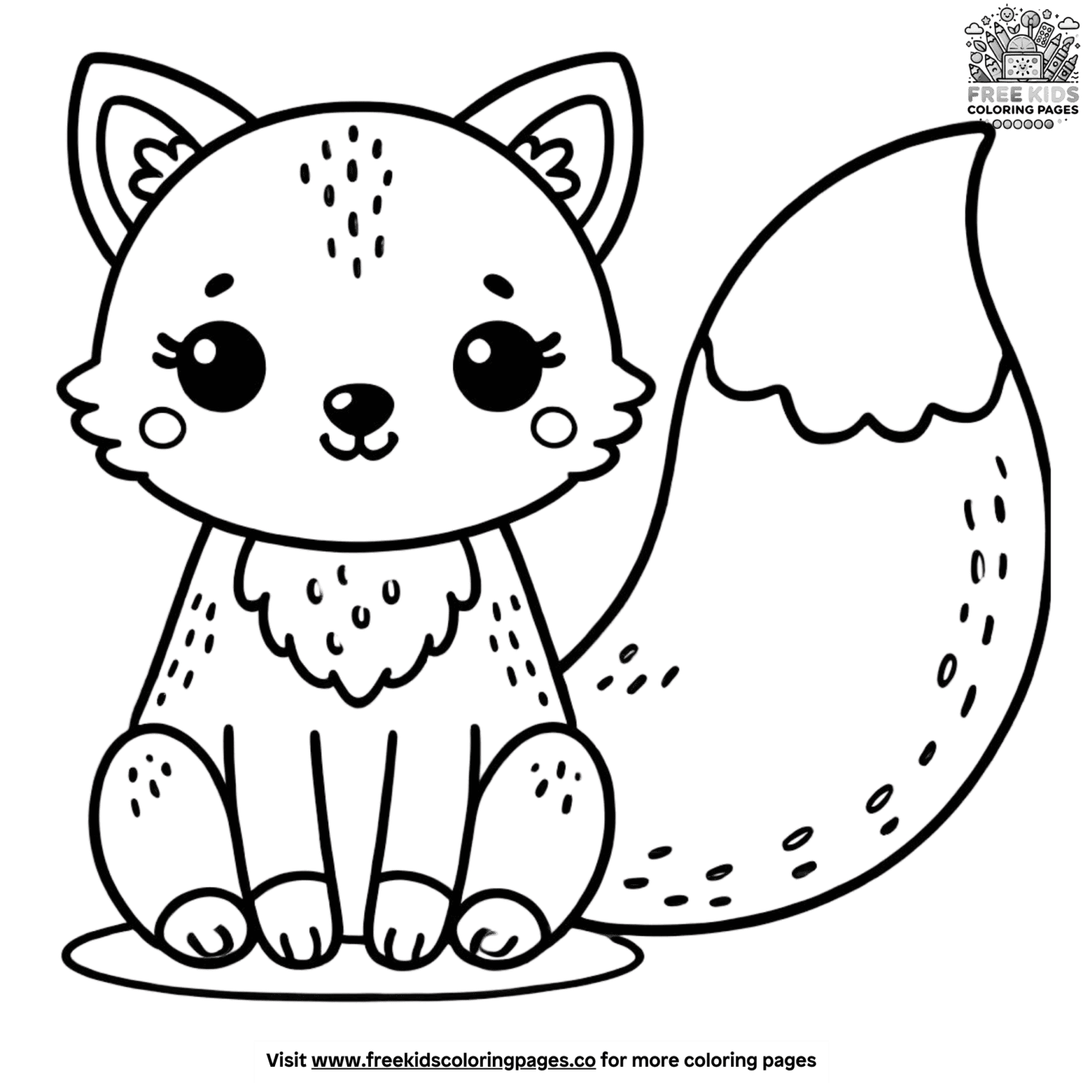 Simple Cute Fox Coloring Pages For Beginners