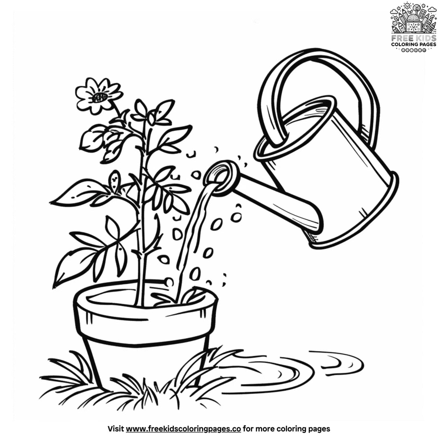 Tree Planting Coloring Pages