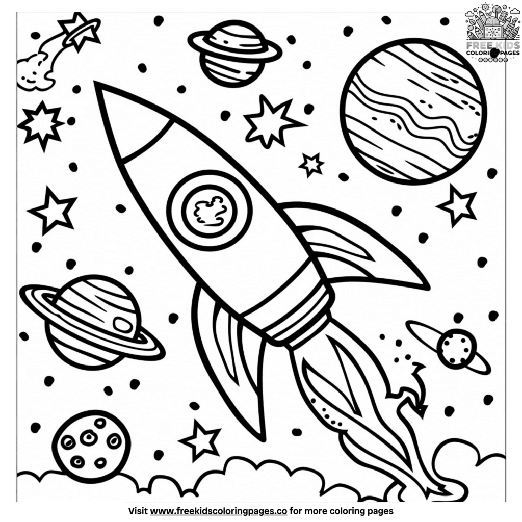 Creative And Cool Space Coloring Pages