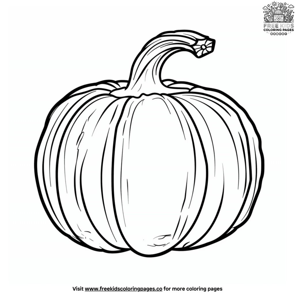 Enjoyable Easy Pumpkin Coloring Pages