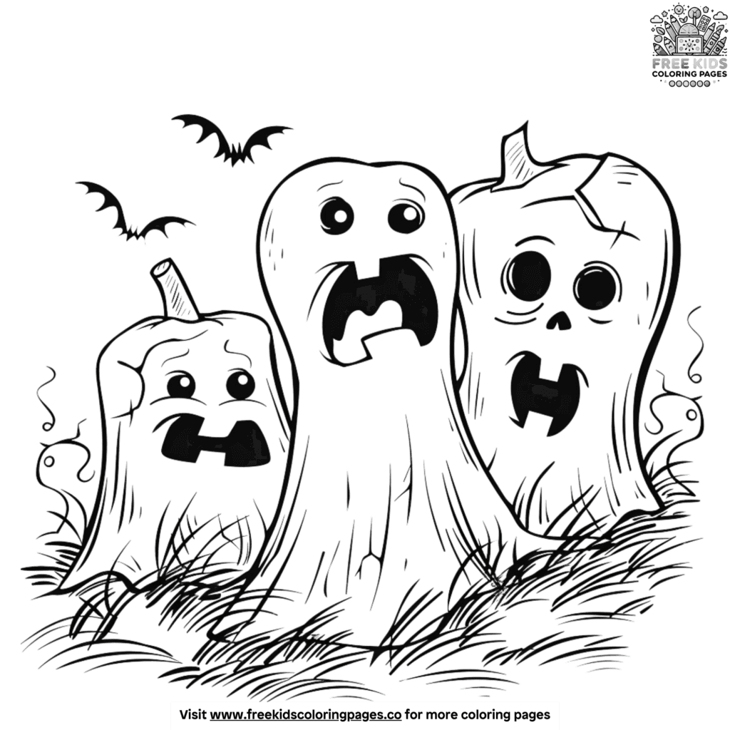 Spooky And Scary Halloween Coloring Pages Spooky And Scary Halloween Coloring Pages