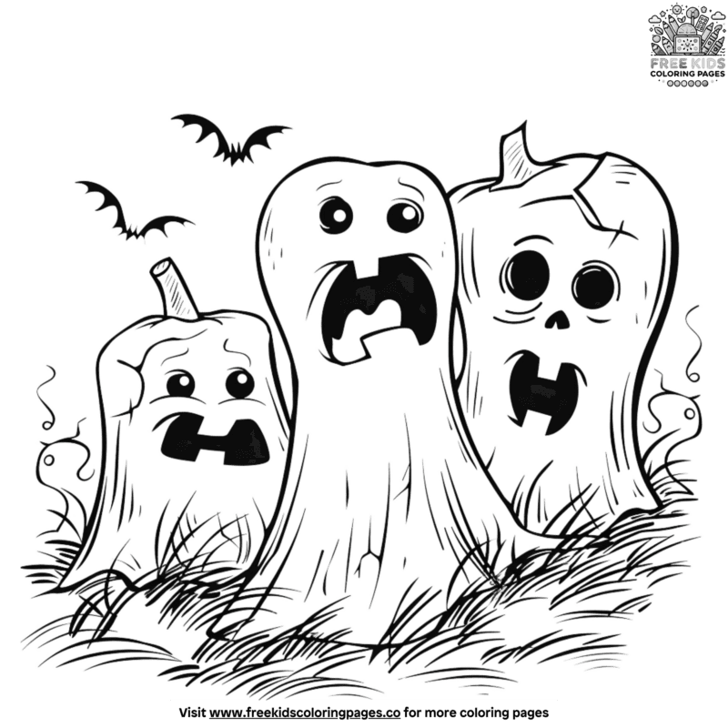 Creepy And Scary Halloween Coloring Pages