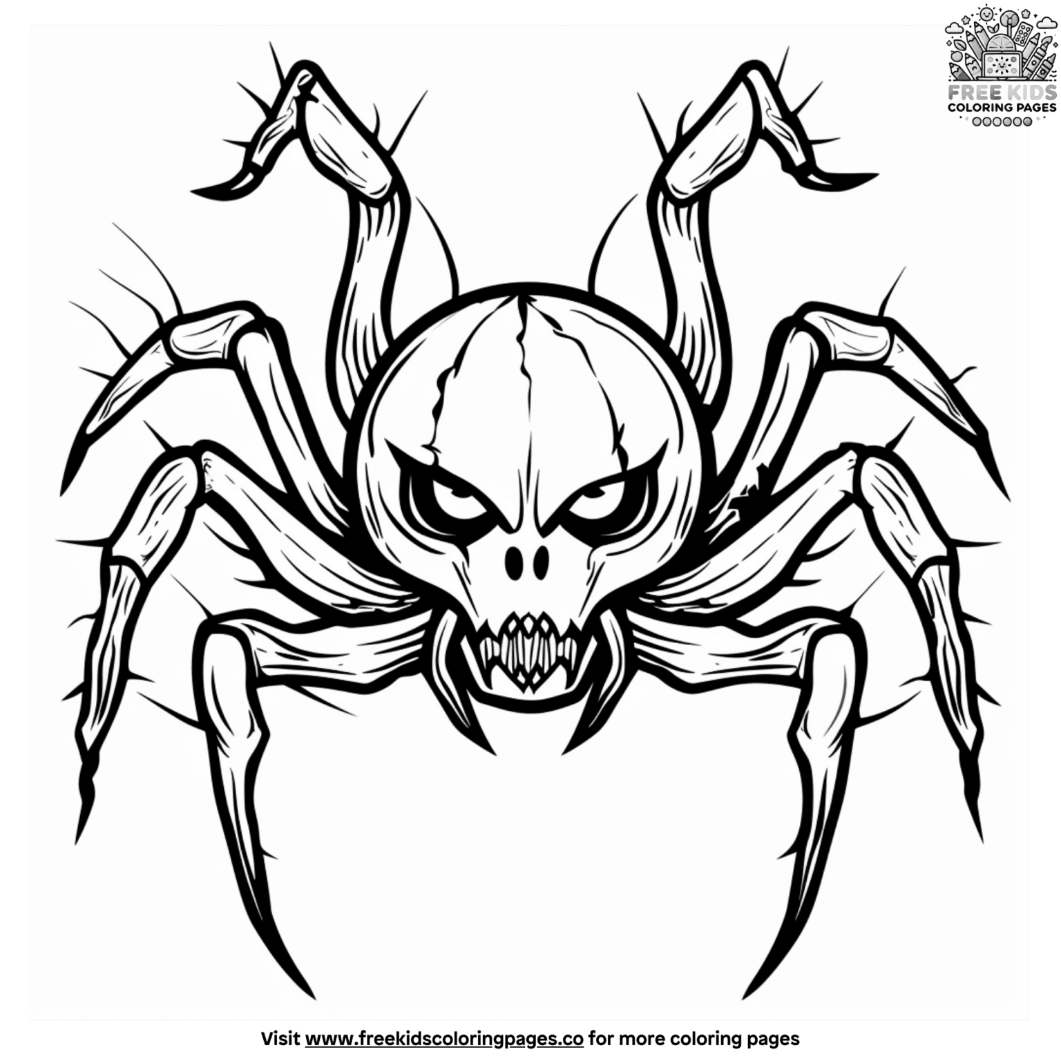 Chilling Halloween Spider Coloring Pages
