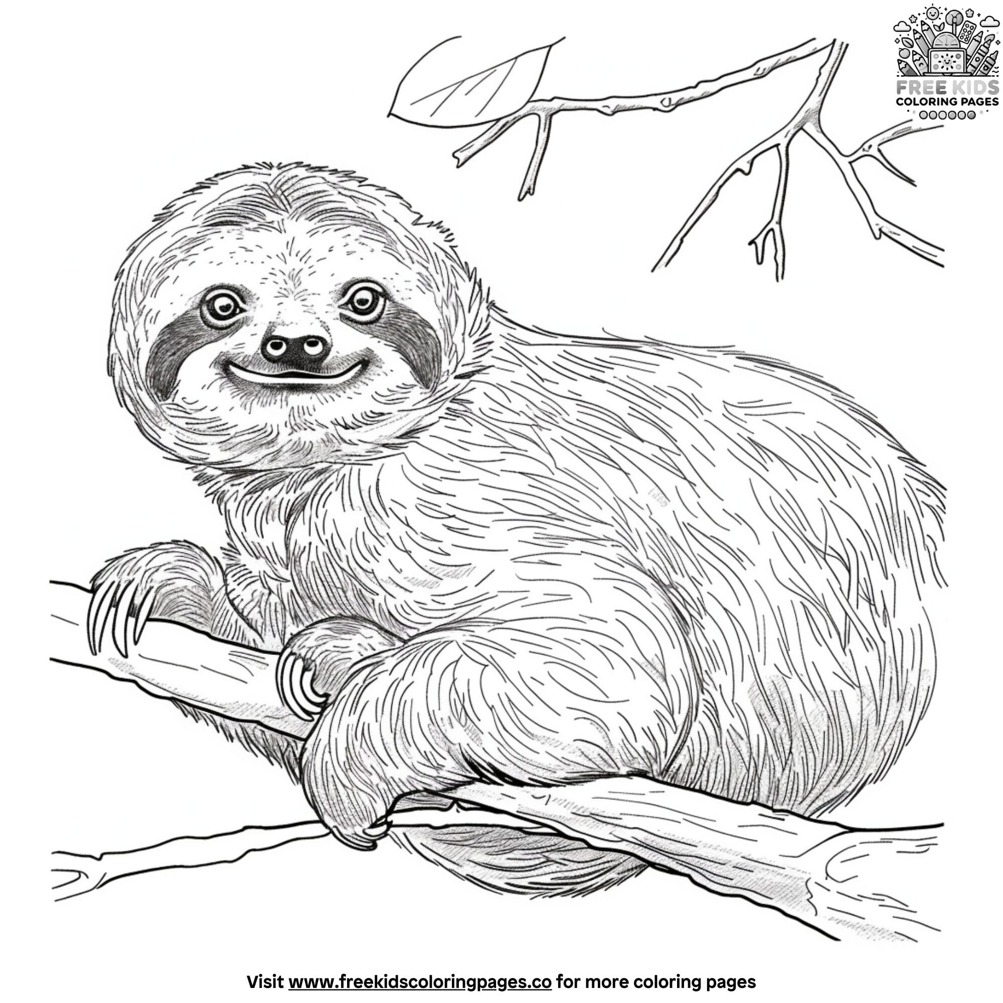 25+ Sloth Coloring Pages: Fun And Educational For Kids