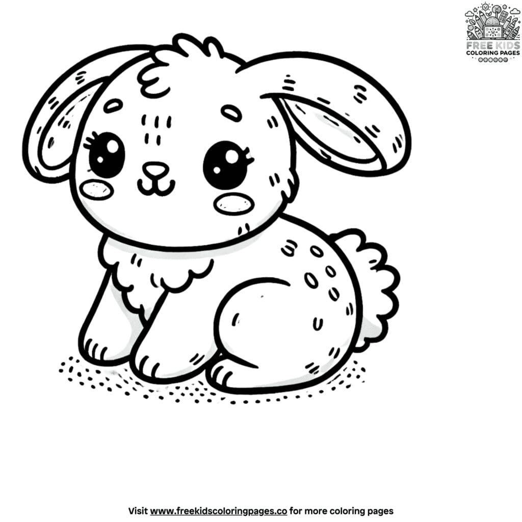 Charming Baby Bunny Coloring Pages