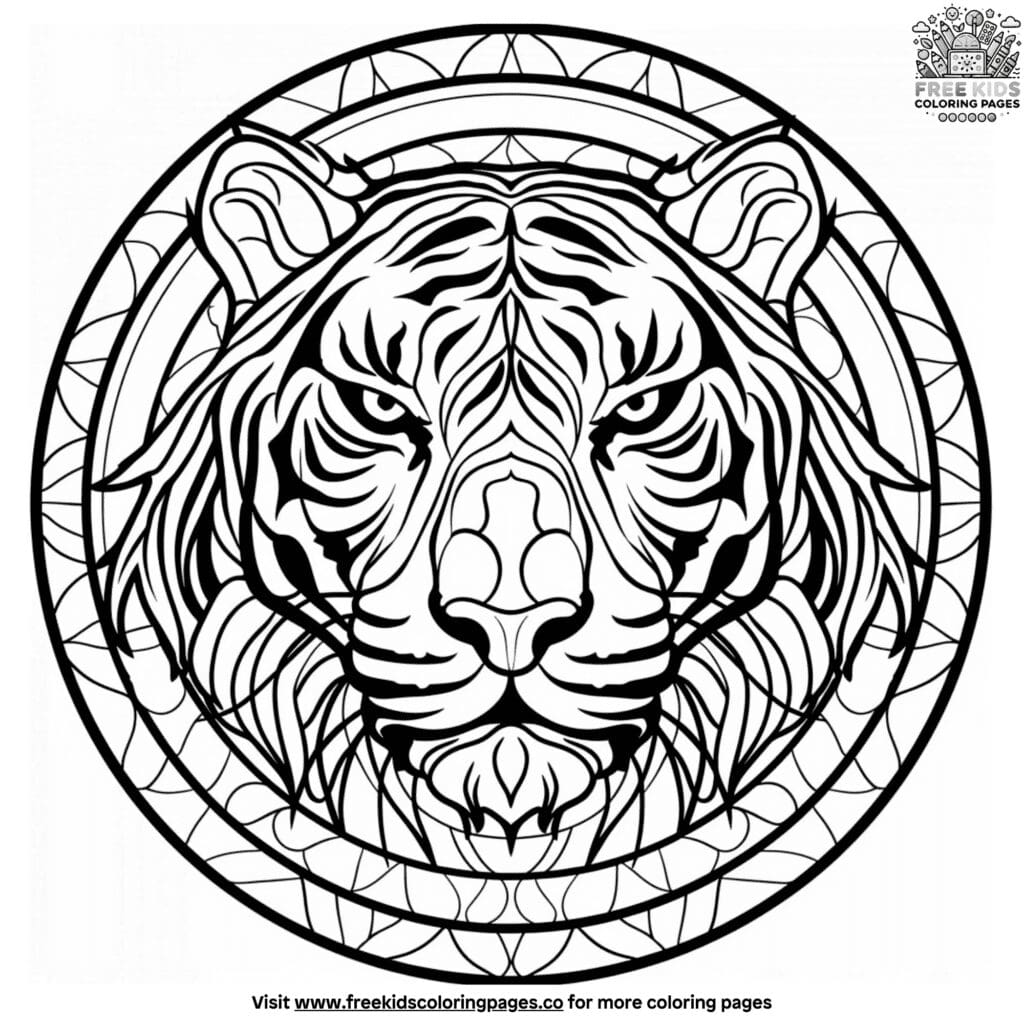 Tiger Mandala Coloring Pages