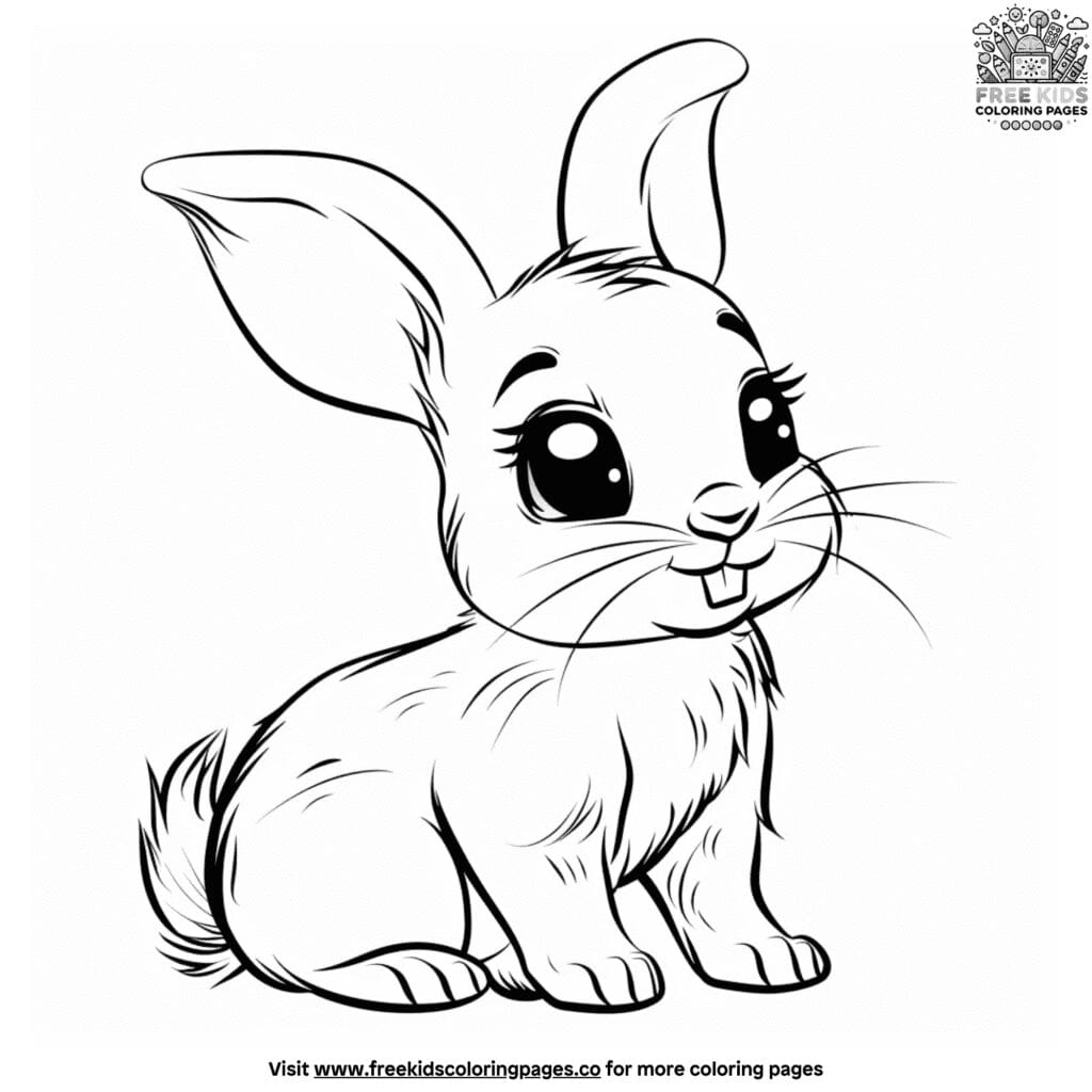 Adorable Little Bunny Coloring Pages
