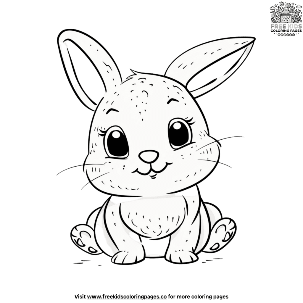 Charming Little Bunny Coloring Pages
