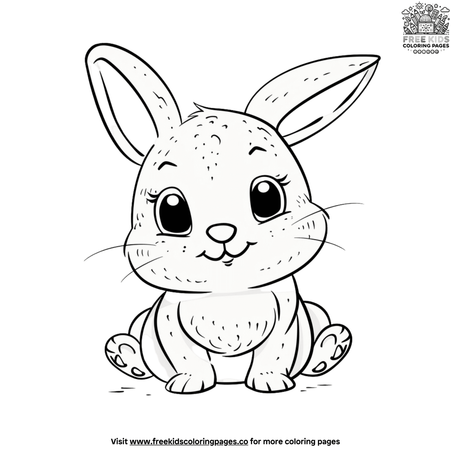 Adorable Little Bunny Coloring Pages