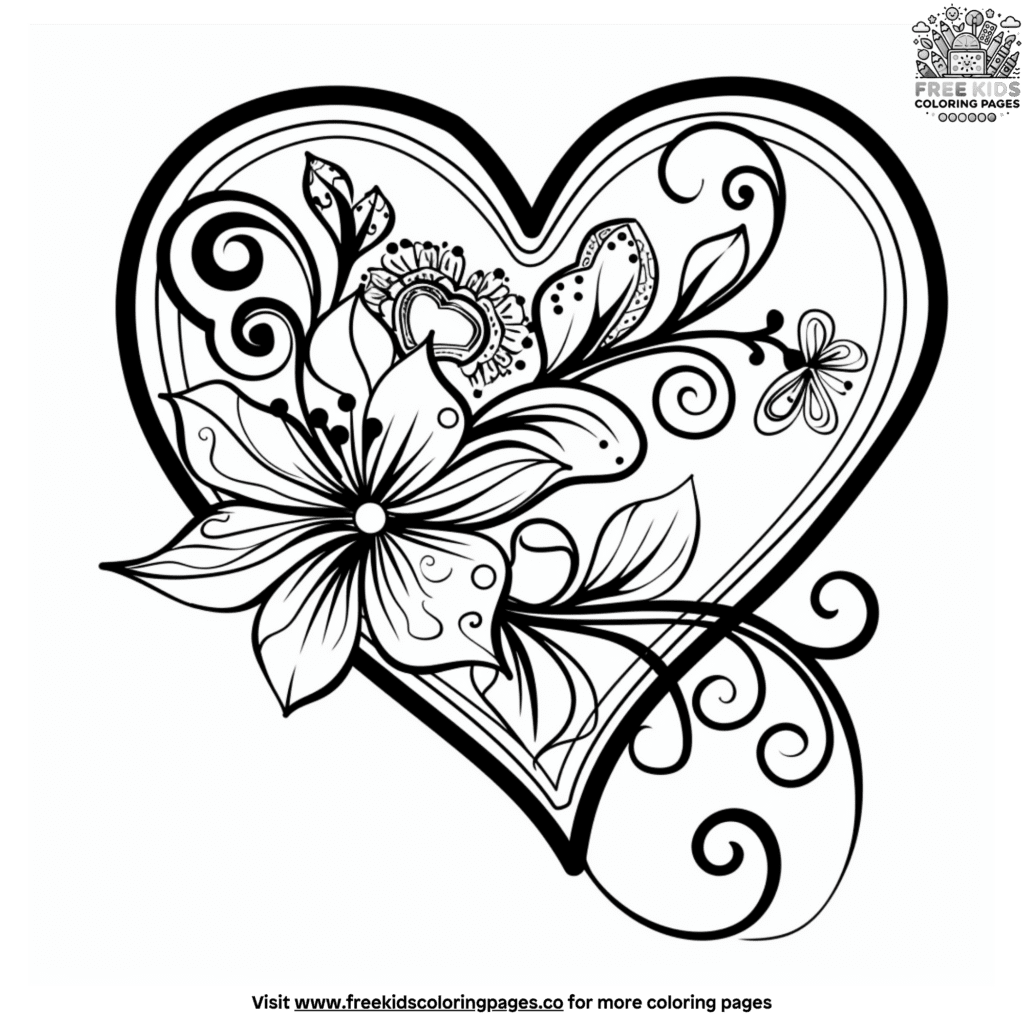 Intricate Heart Coloring Pages Coloring Pages