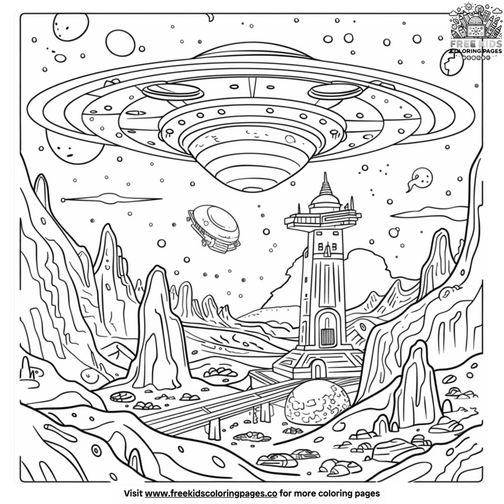 Lively Alien Coloring Pages For Free