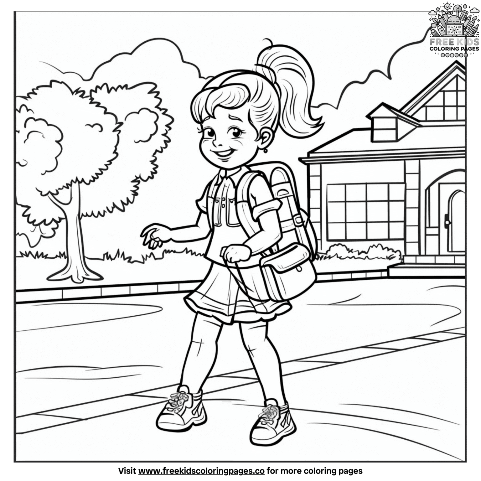 Vivid First Day Of School Coloring Pages