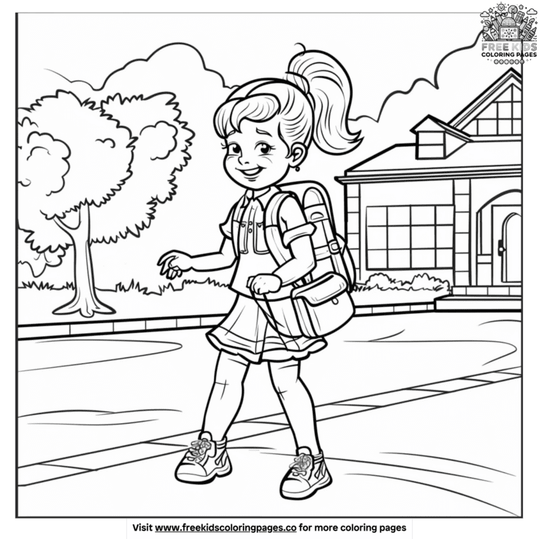 Vivid First Day Of School Coloring Pages