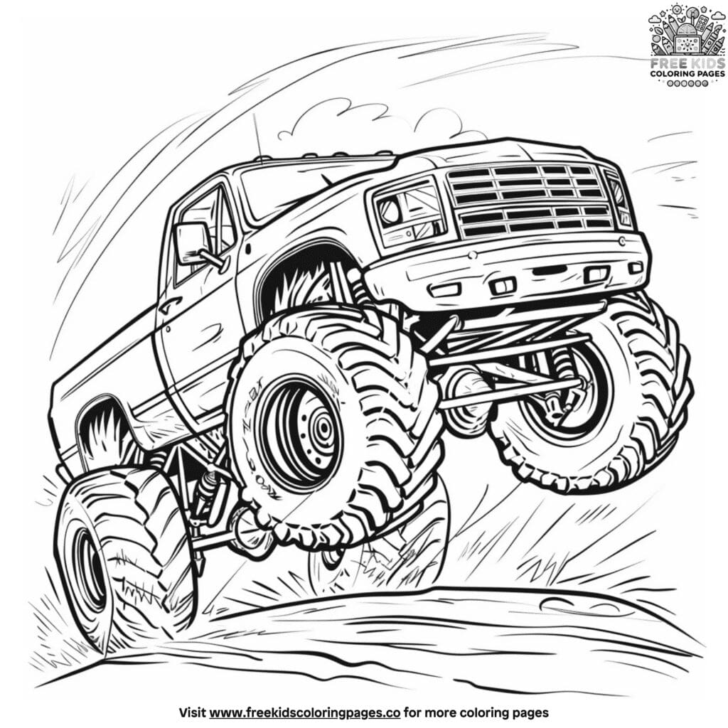 Adventurous Off-Road Truck Coloring Pages: Thrilling Designs
