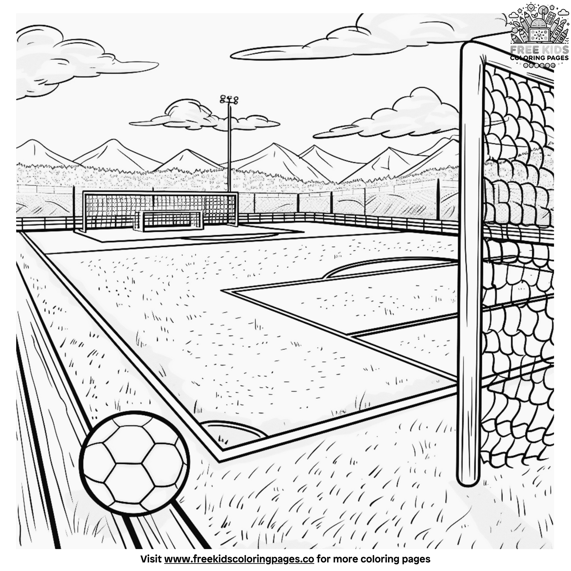 Vibrant Soccer Field Coloring Pages Vibrant Soccer Field Coloring Pages
