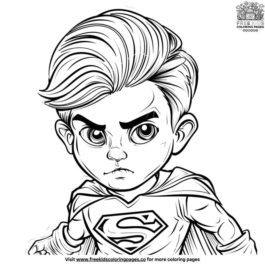 Attractive And Lively Superhero Boy Coloring Pages