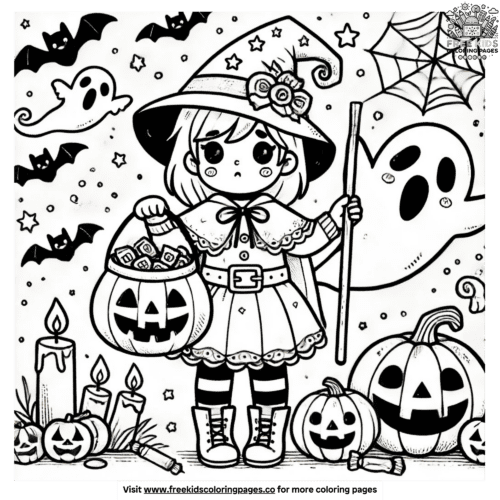 Spooky Halloween Skull Coloring Pages: Festive And Frightful Fun